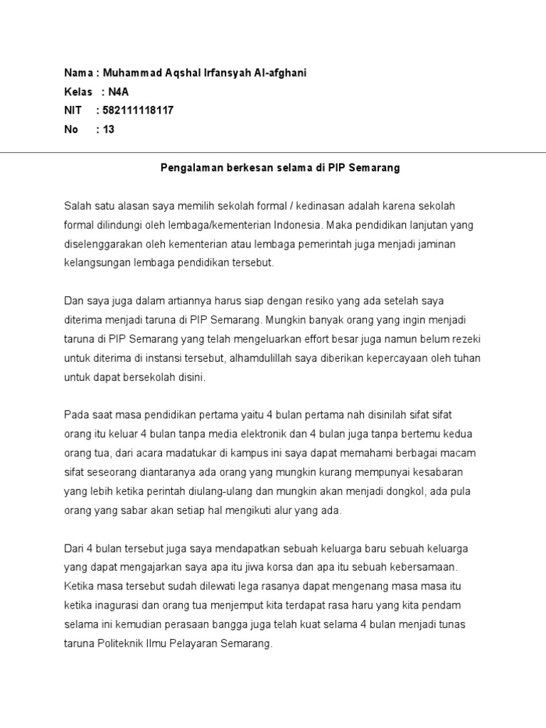 N4A - 13 - Muhammad Aqshal I A - Tugas Sikologi | PDF | Karier & Perkembangan