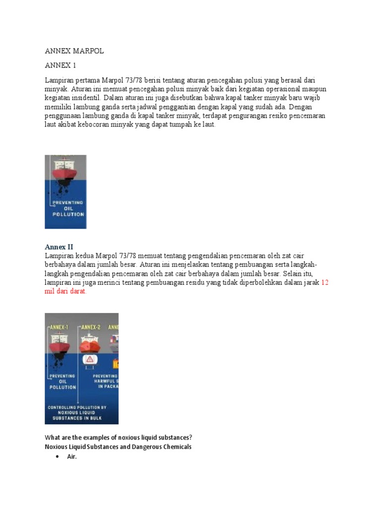 Annex Marpol | PDF