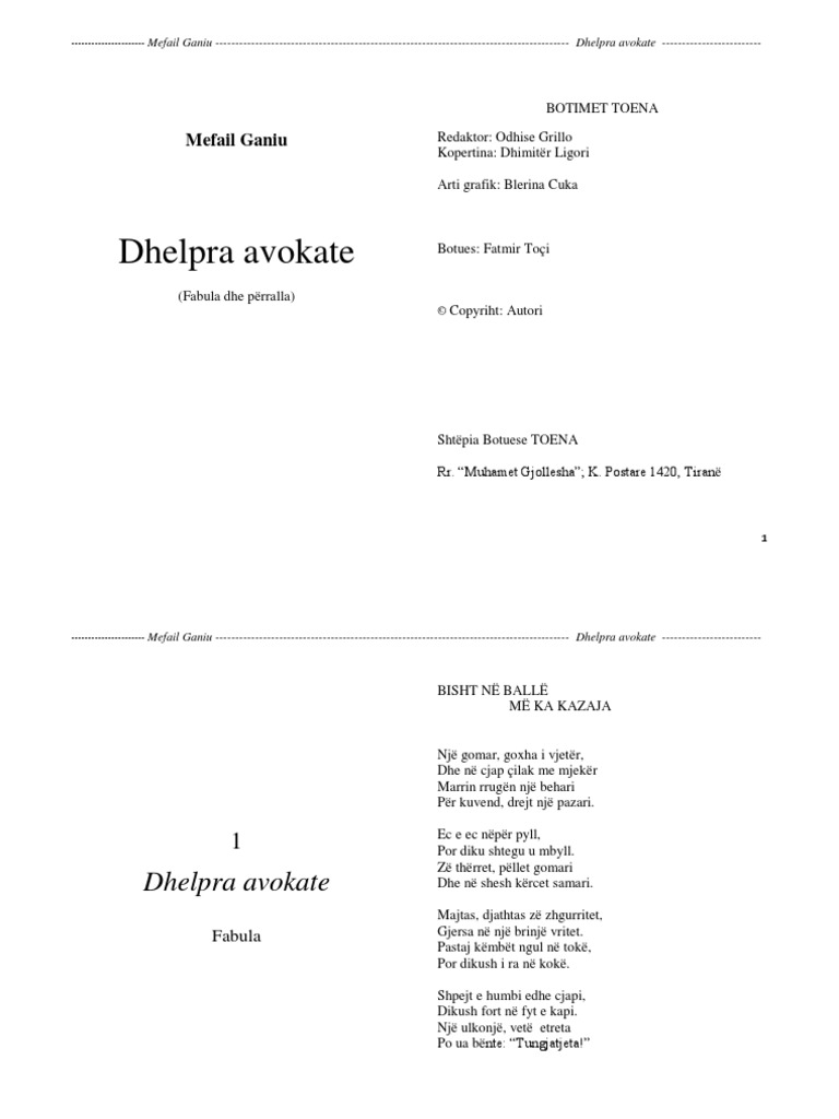 Dhelpra Avokate (Botuar) | PDF