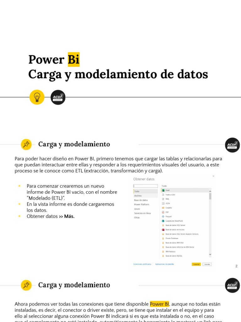 Carga y Modelamiento de Datos Powerbi | PDF