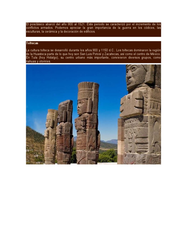 Cultura Tolteca y su Dominio Mesoamericano | PDF | Historia