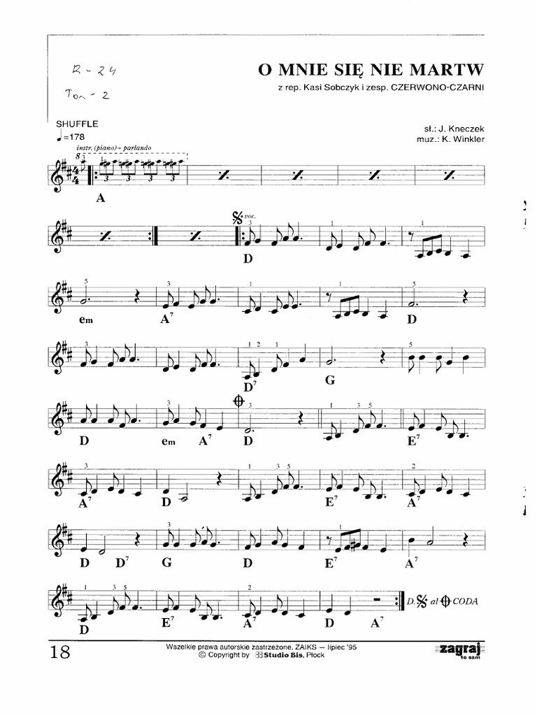 Nuty - O Mnie Się Nie Martw PDF | PDF