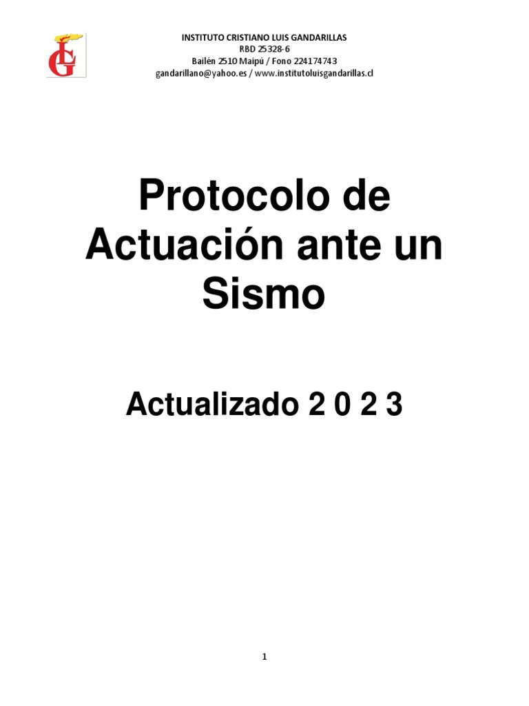 Protocolo Ante Un Sismo 2023 | PDF