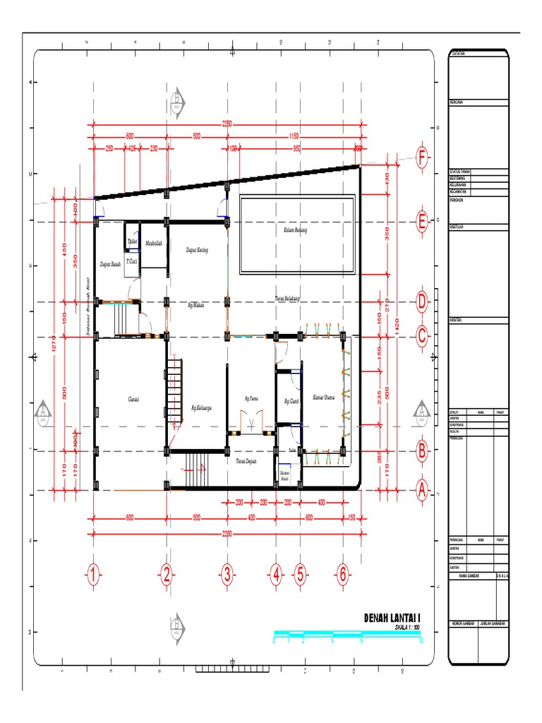 Asbuild Drawing Rumah Toa Daeng | PDF