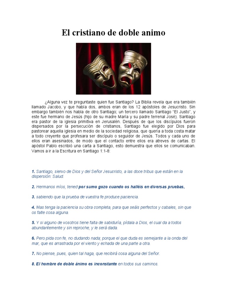 El Cristiano de Doble Animo | PDF | Jesús | Apóstol