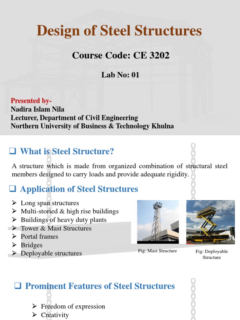 An Introduction to the Design and Applications of Steel Structures ...