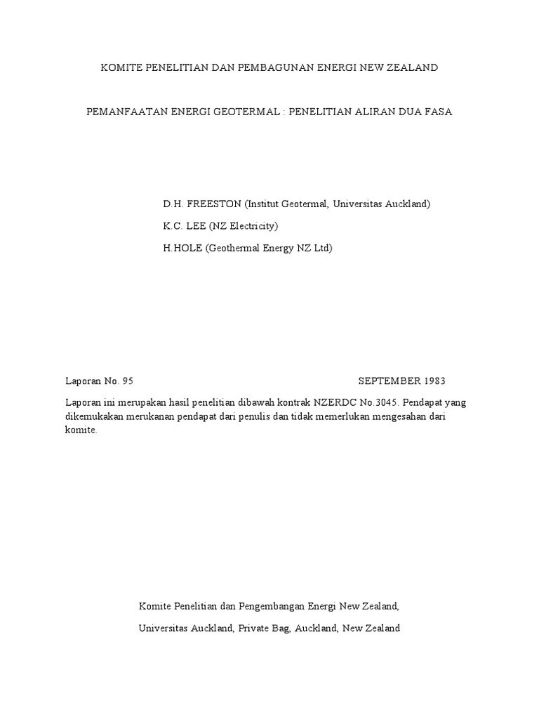 Sistem Perpipaan Geothermal Dua Fase | PDF