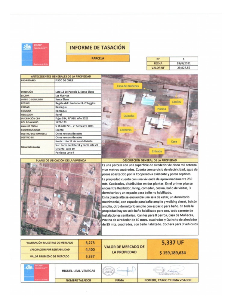Informe de Tasación | PDF