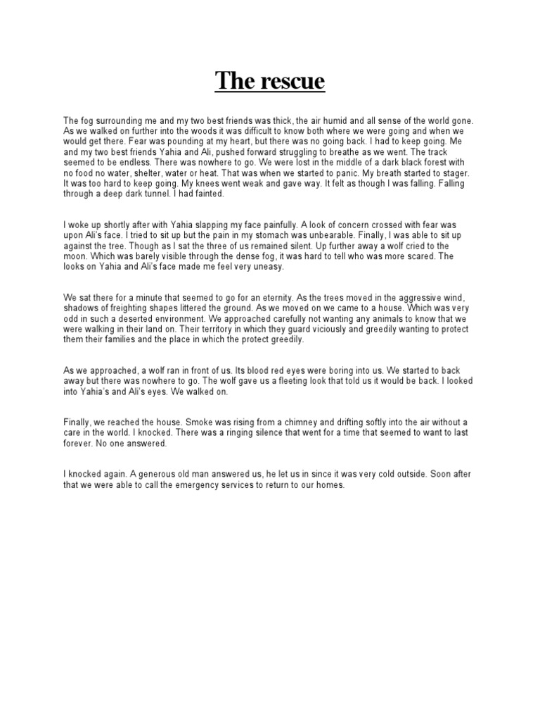 Lost in the Woods: A Rescue Story | PDF