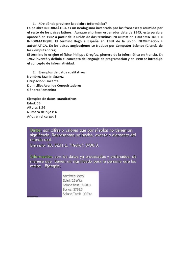 Origen de la palabra informática | PDF