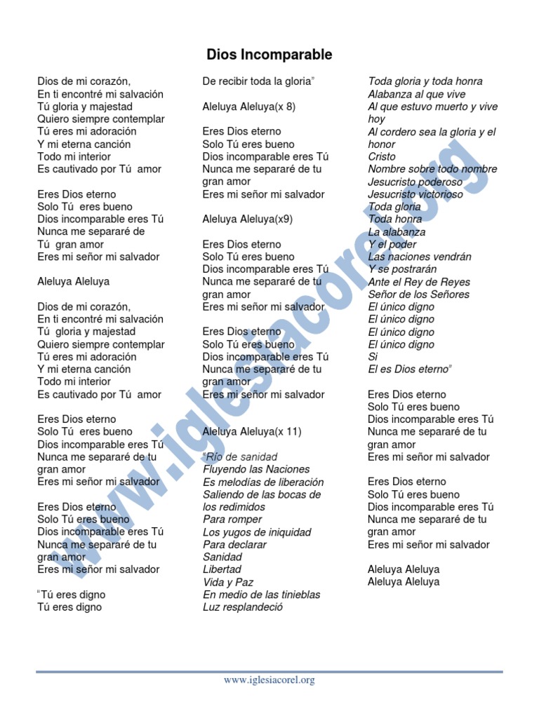 Dios-Incomparable 2 | PDF | Dios | Salvación