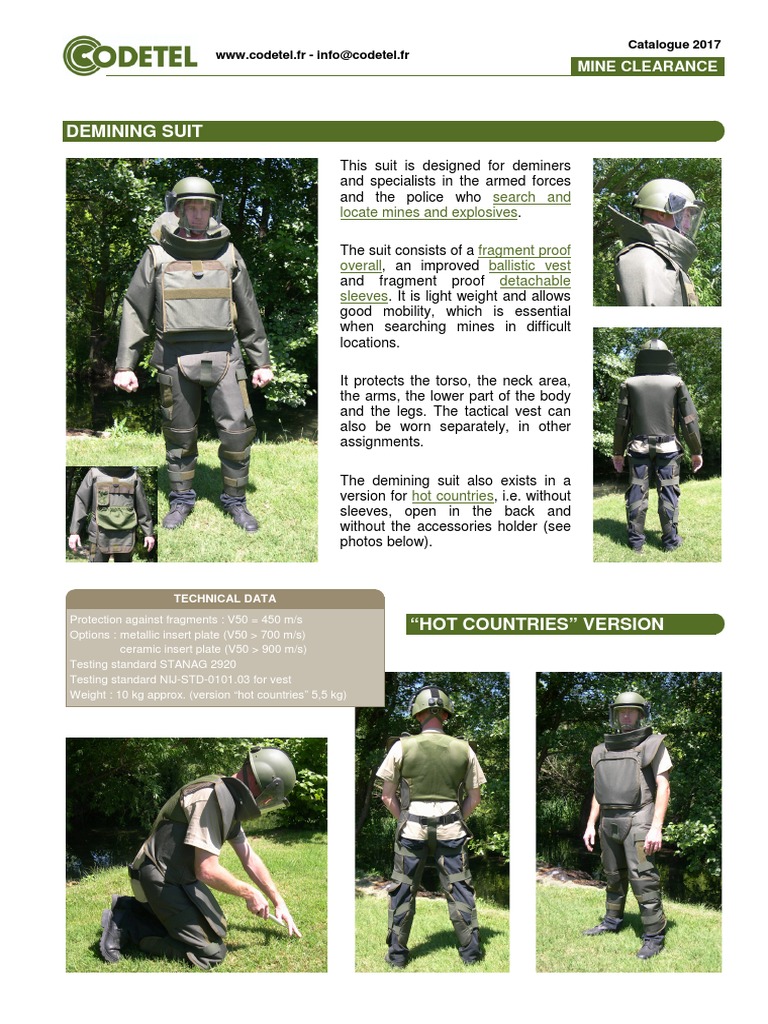 Demining Suit Catalogue 2017 | PDF