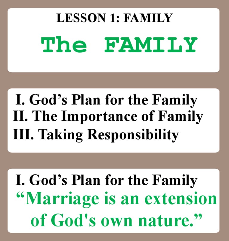 Sol 1 - Lesson 1 - Family | PDF | Book Of Proverbs
