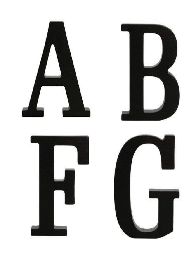 abecedario en letras negras.docx | PDF