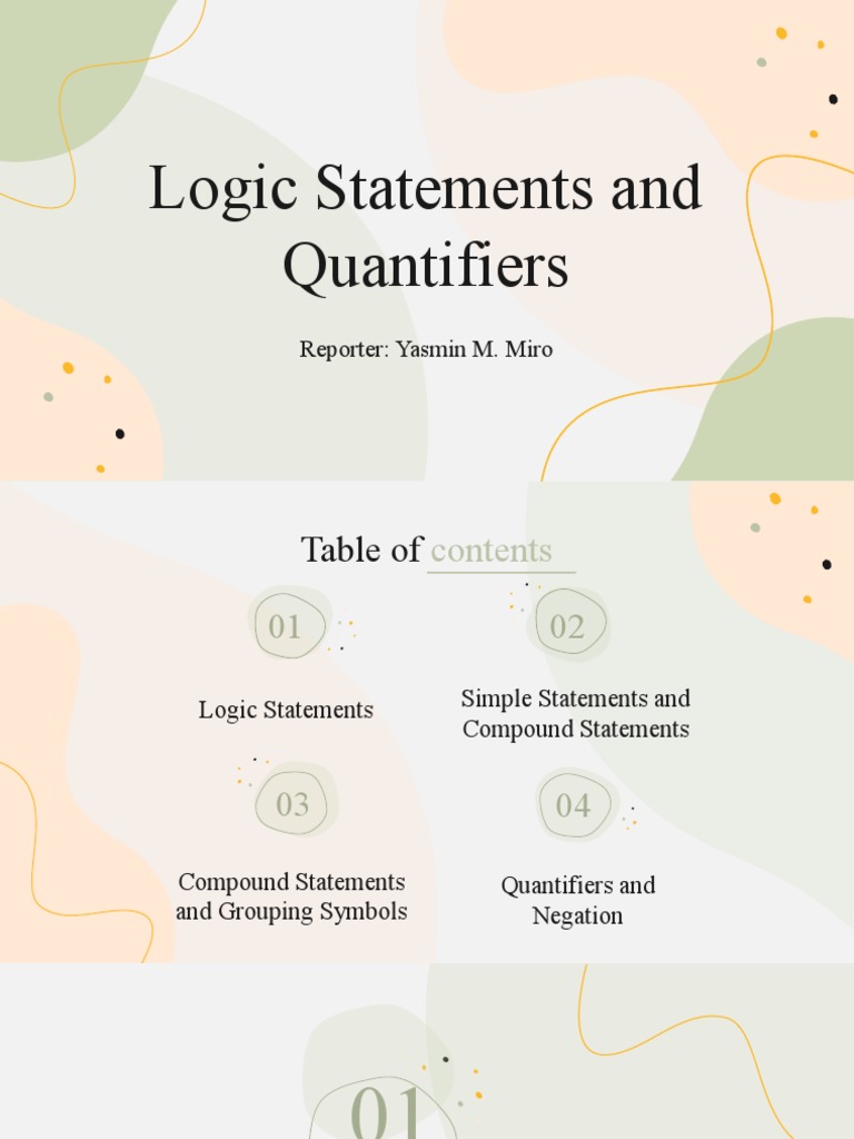 Logic Statements and Quantifiers | PDF Logic Statements and Quantifiers | PDF