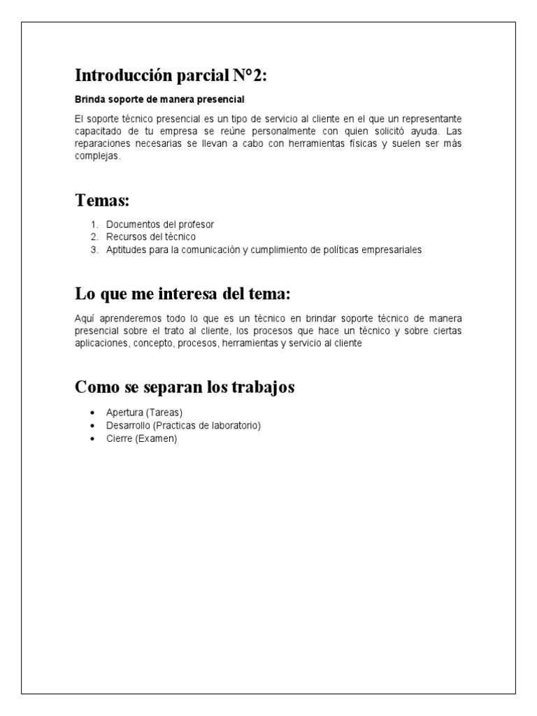 Introducción Parcial N | PDF