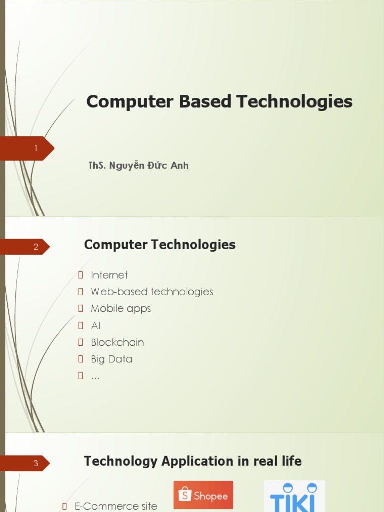 Puter Based Technologies - TA.NguyenDucAnh PDF | PDF | Databases | Application Software