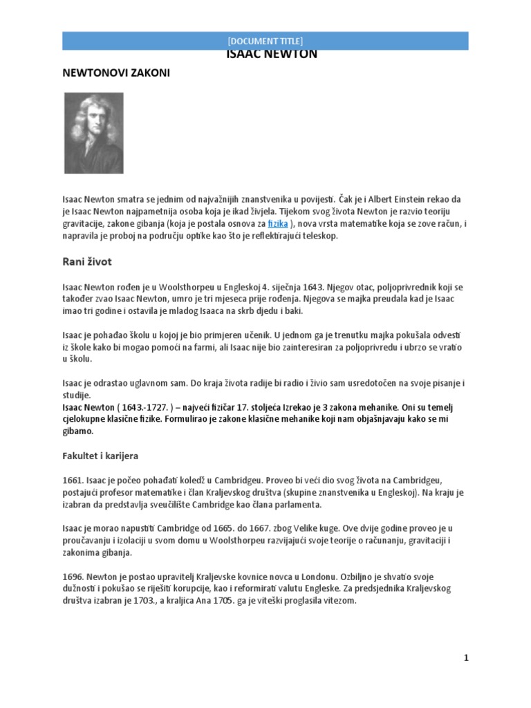 Isaac Newton | PDF