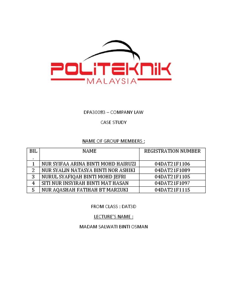 Case Study Law - 095132 | PDF