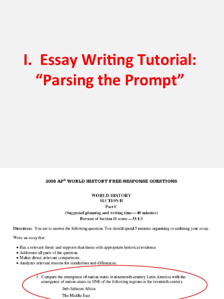 Essay Writing: Analyzing Prompts & Thesis | PDF