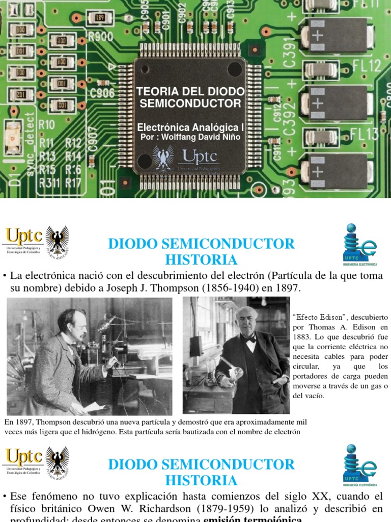 Historia y Funcionamiento del Diodo Semiconductor | PDF | Tubo vacío ...