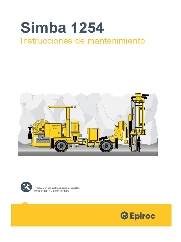 9852 1914 05j Maintenance Manual Simba 1254 | PDF | Bienes manufacturados | Ingeniería mecánica