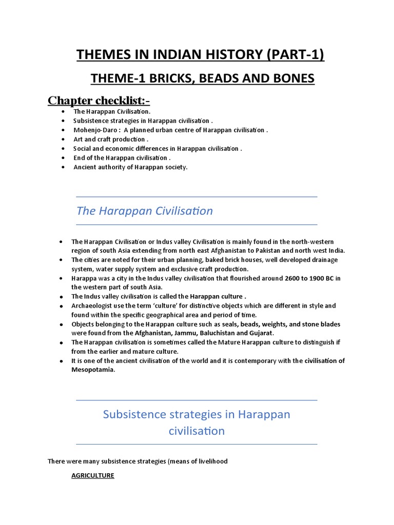 Harappan Civilization Overview | PDF