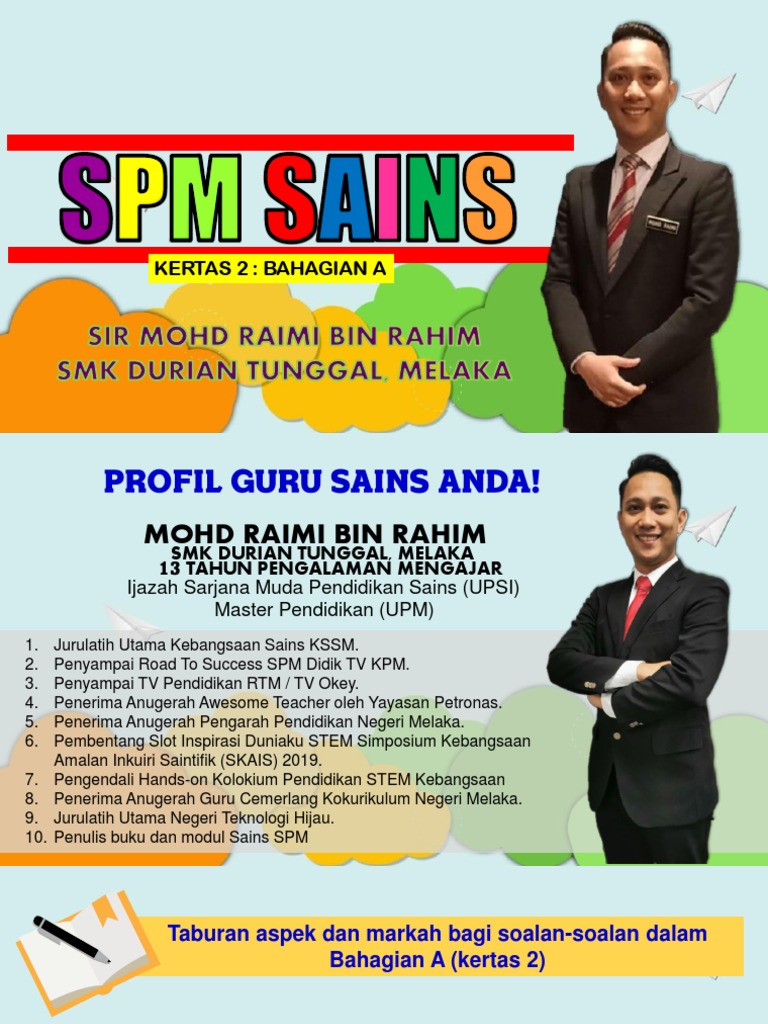 Kertas 2 Sains SPM Bahagian A Disediakan Oleh Sir Remy | PDF