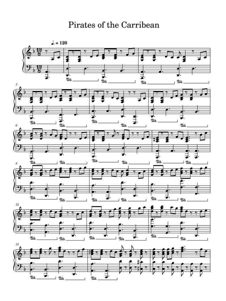 Pirates of The Carribean Piano Simple | PDF
