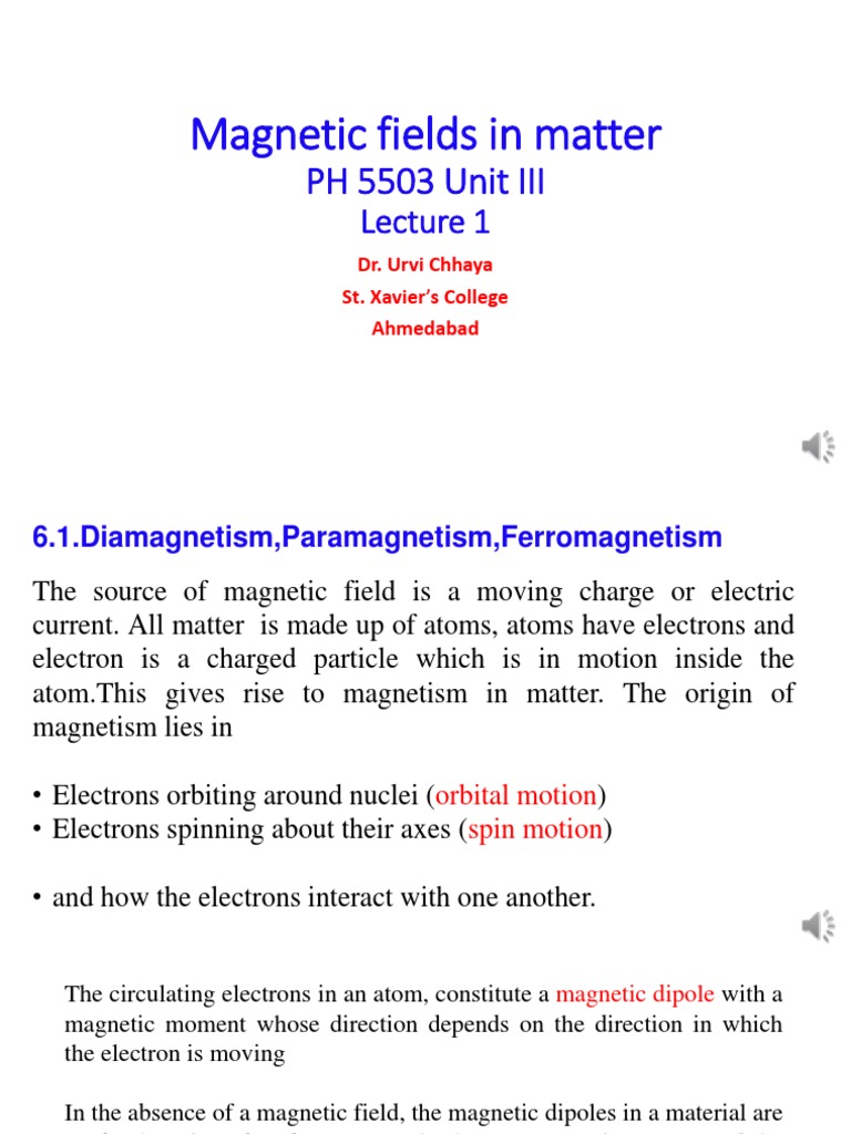 Magnetostatics | PDF | Ferromagnetism | Magnetization