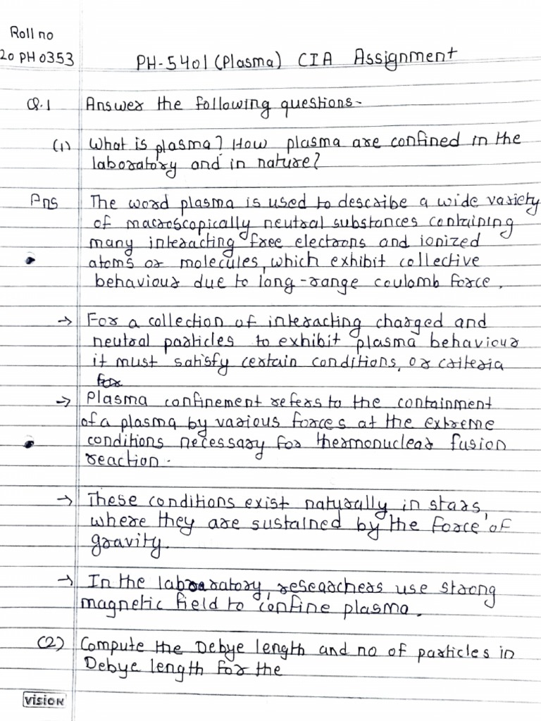 Plasma CIA Assignment | PDF