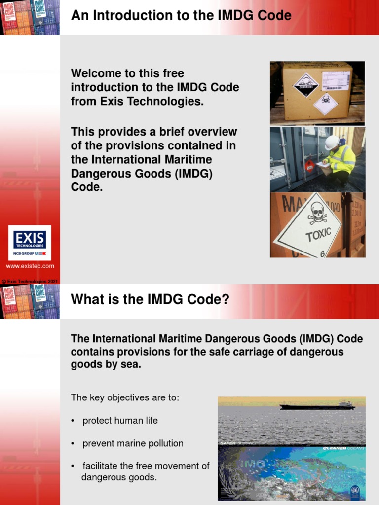 Free IMDG Code Introduction - 40 20 | PDF | Dangerous Goods | Chemistry