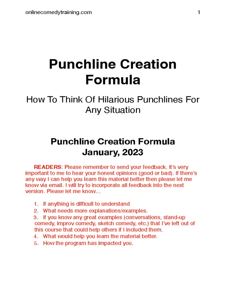 Script | PDF | Jokes | Laughter