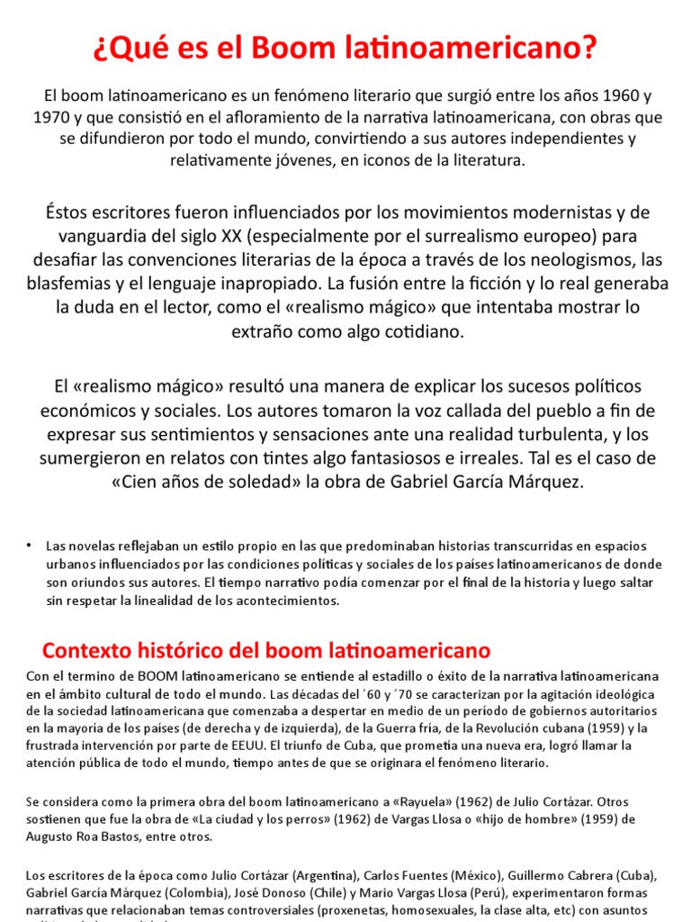 Definición y características del Boom Latinoamericano | PDF | Narración