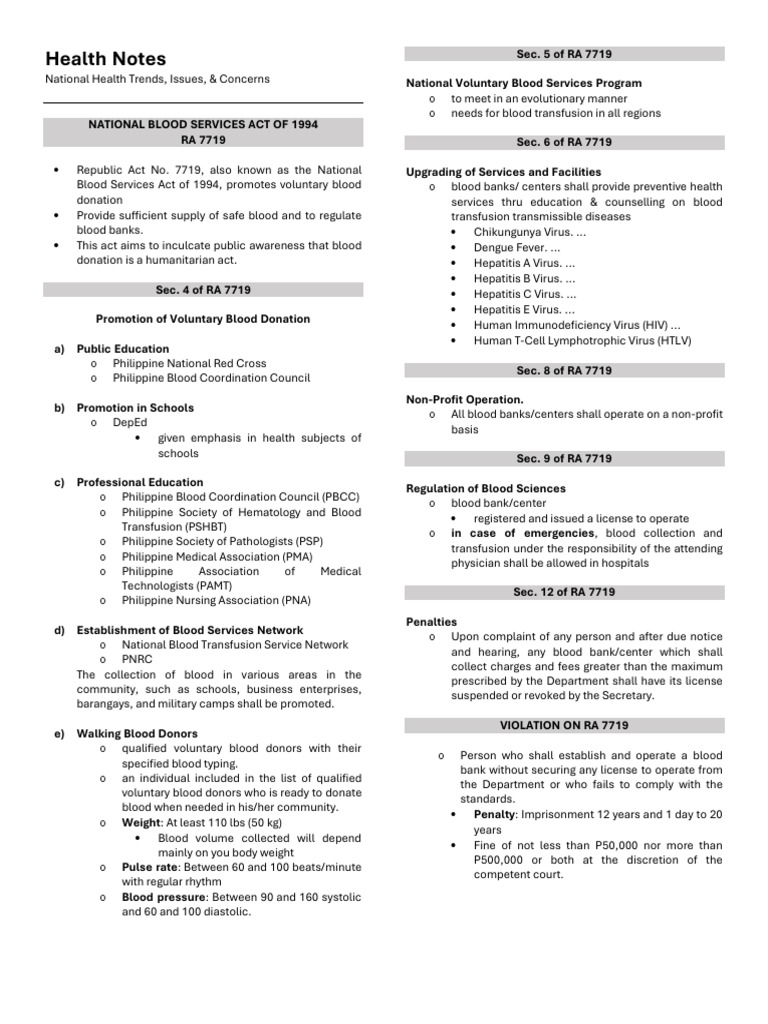 RA 7719 Short Bond PDF | PDF | Blood Transfusion | Blood Donation