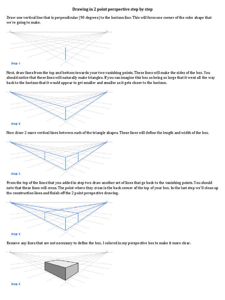 2 Point Perspective Tutorials TARDIS | PDF | Perspective (Graphical) | Geometry