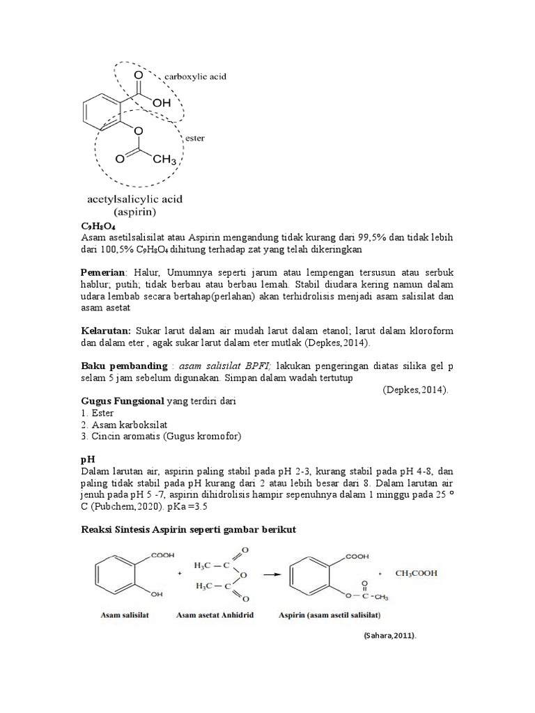 Stabilitas dan Analisis Asetosal | PDF