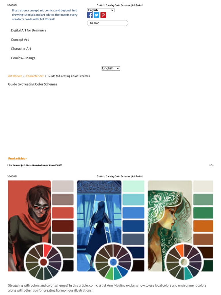 Guide To Creating Color Schemes - Art Rocket | PDF | Color | Hue