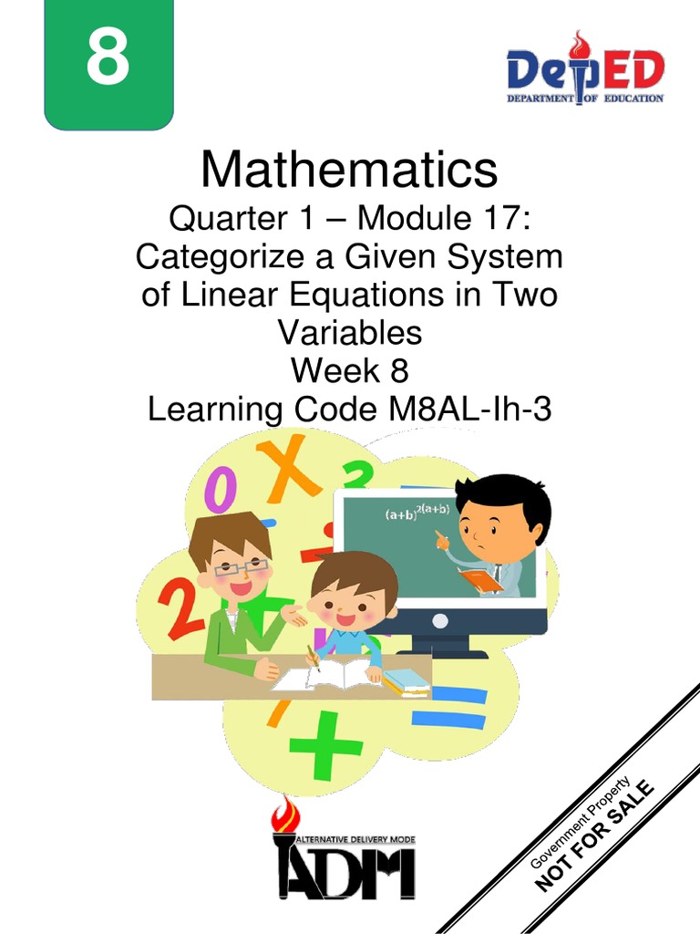 MATH 8 - Q1 - Mod17 PDF | PDF | System Of Linear Equations | Equations