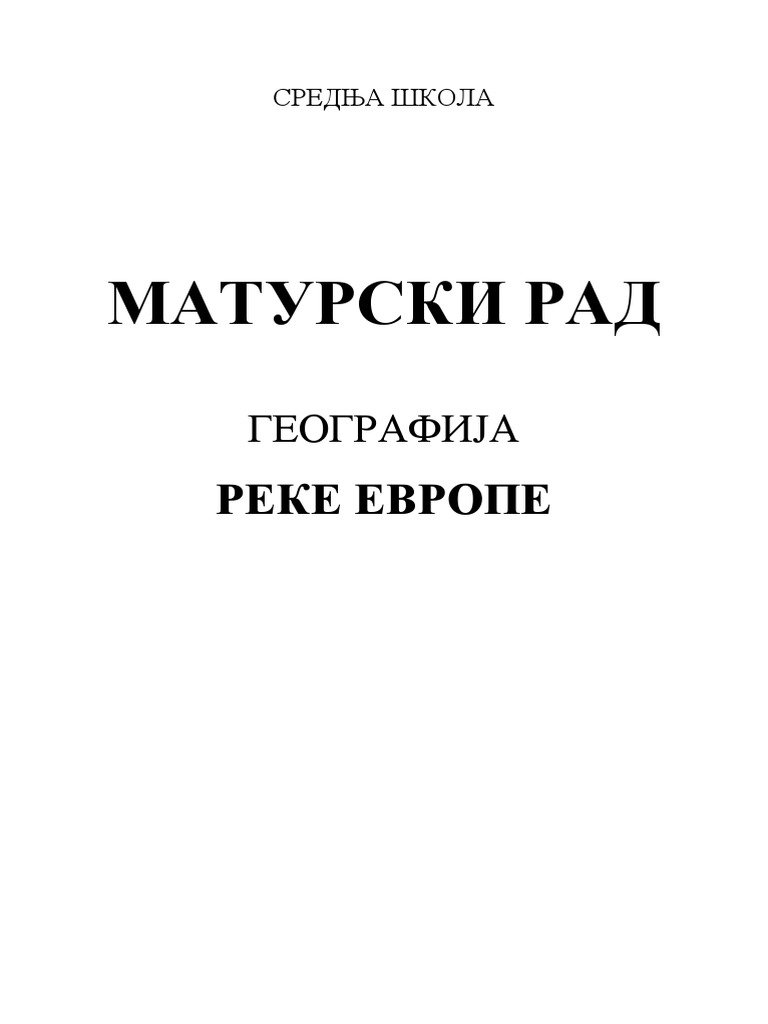 Reke Evrope | PDF