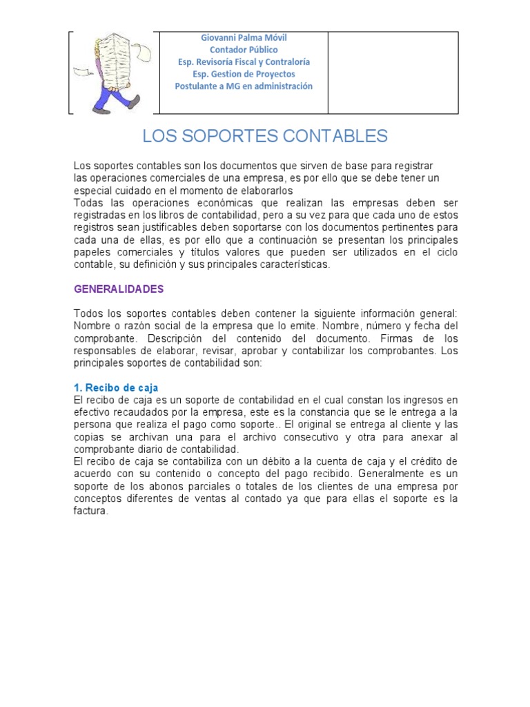Material de Apoyo - Soportes Contable | PDF | Contabilidad | Factura