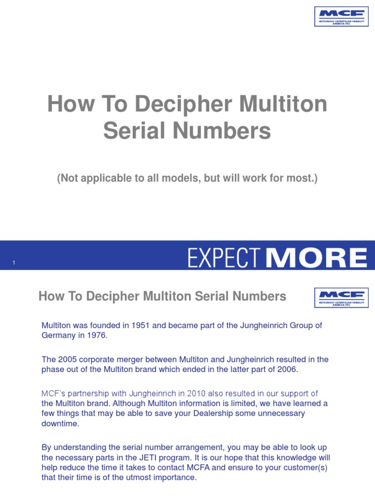 How To Decipher Multiton Serial Numbers | PDF
