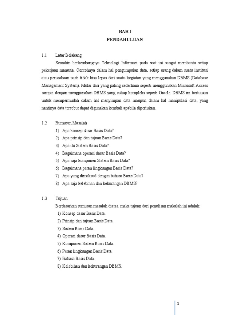 Makalah Basis Data | PDF