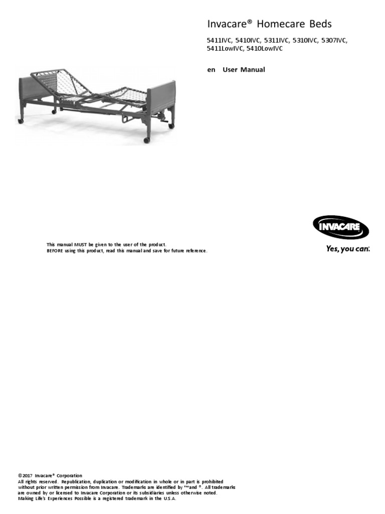 Invacare Homecare Beds PDF | PDF | Electrical Connector ...