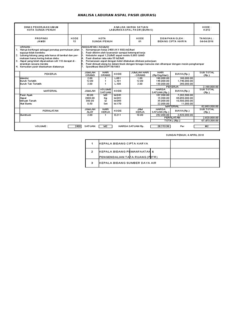 Ee Kantor Camat Tanco Untuk Tender 1 Lantai Rev 1 | PDF