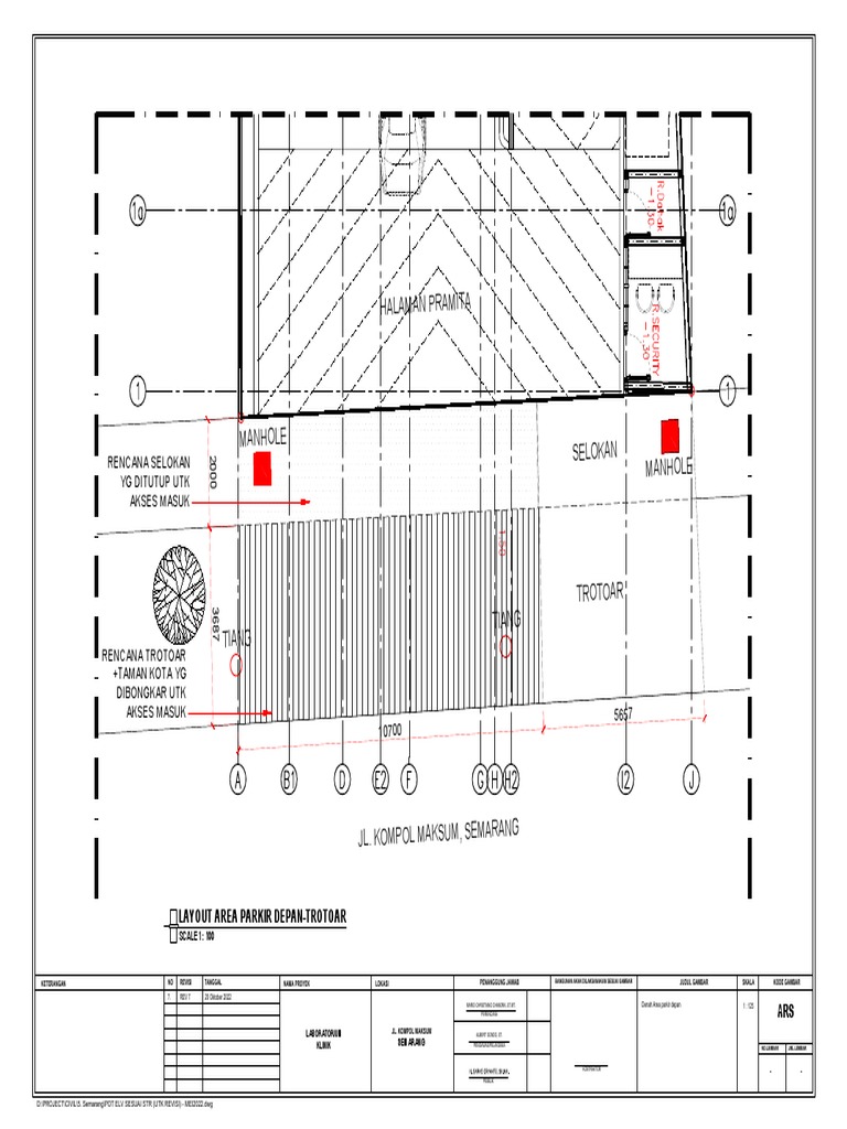 Layout Penyambungan Jalan Masuk | PDF