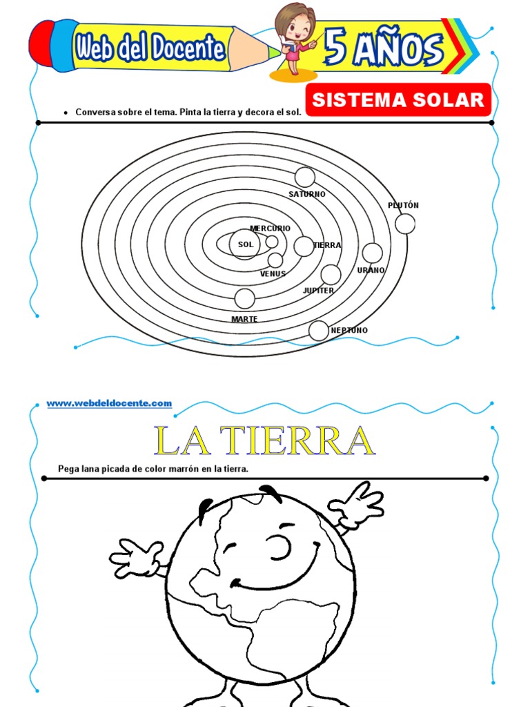Hojas De Actividades De Comprensión Del Sistema Solar