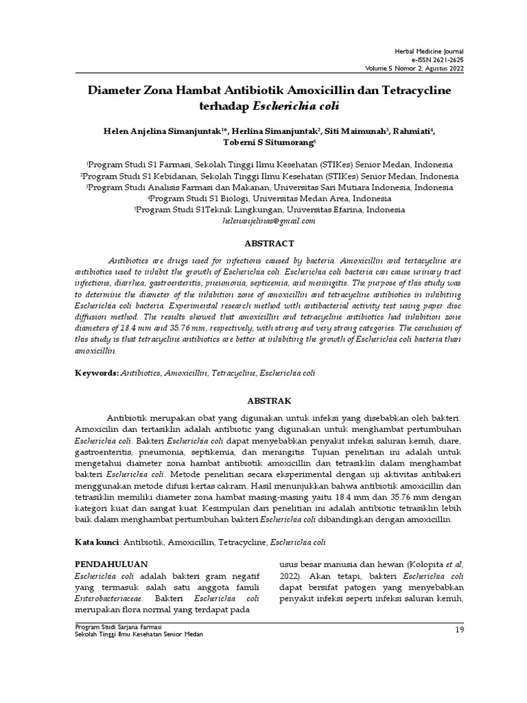 Efektivitas Amoksisilin dan Tetrasiklin | PDF
