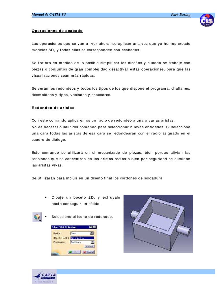 Manual de CATIA V5 Part Desing | PDF | Software