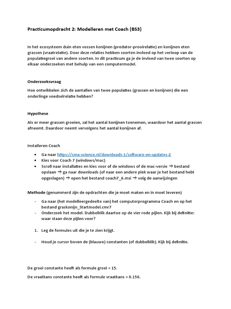 Coach 7 Konijn Opdracht | PDF